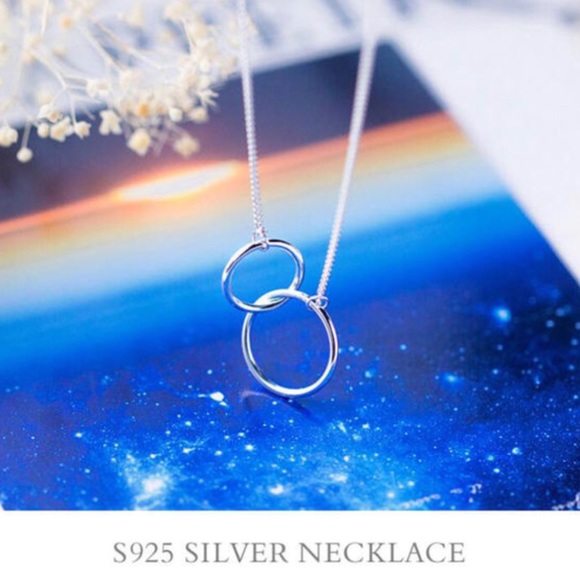Jewelry | Sterling Silver 925 Double Circle Interlock Chain | Poshmark